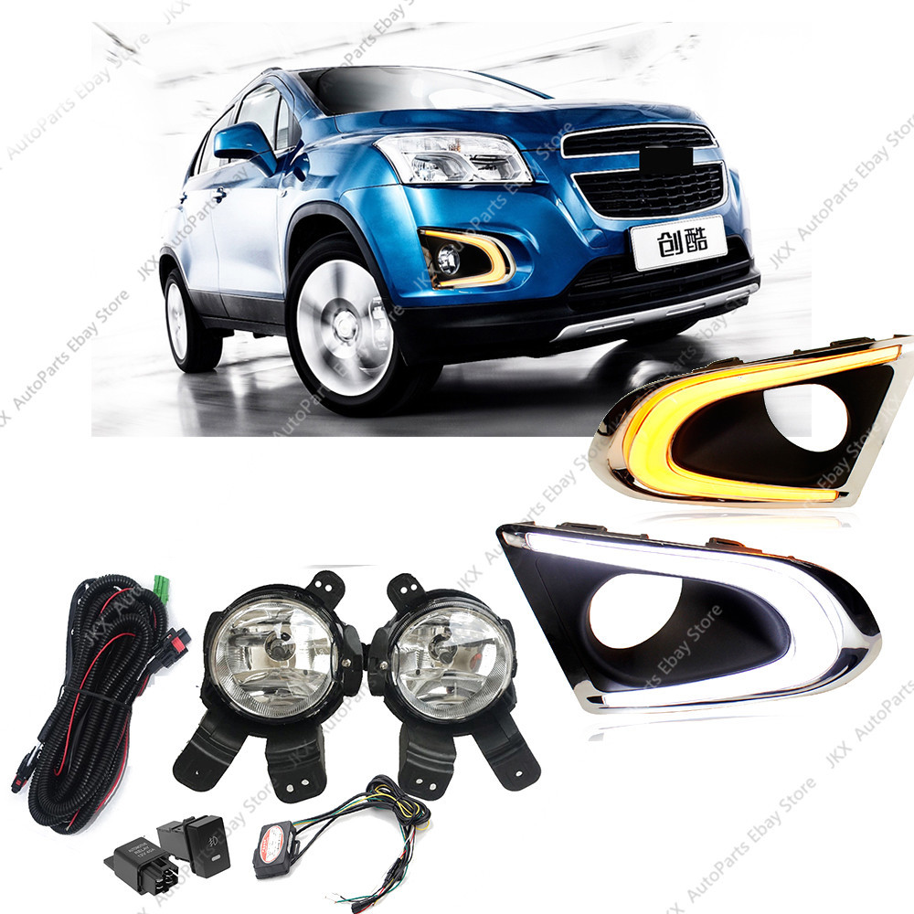 LED DRL Daytime Running Lamp & Fog Light Set For Chevy Chevrolet Trax ...