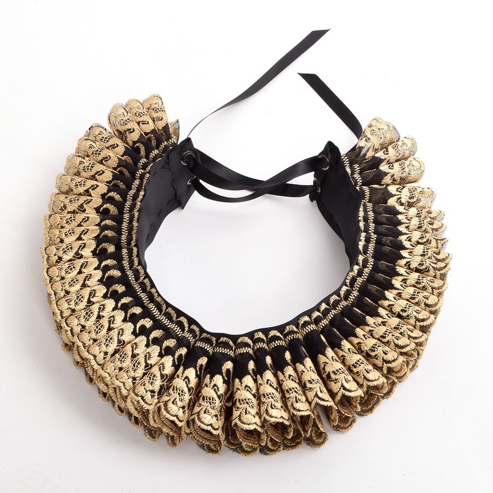 Renaissance Neck Ruff Ruffled Collar for Elizabethan Theater Dress Up ...