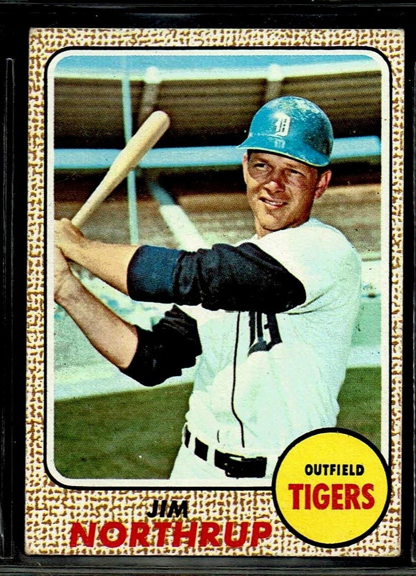 1968 TOPPS BASEBALL DETROIT TIGERS JIM NORTHRUP WORLD SERIES YEAR CARD ...