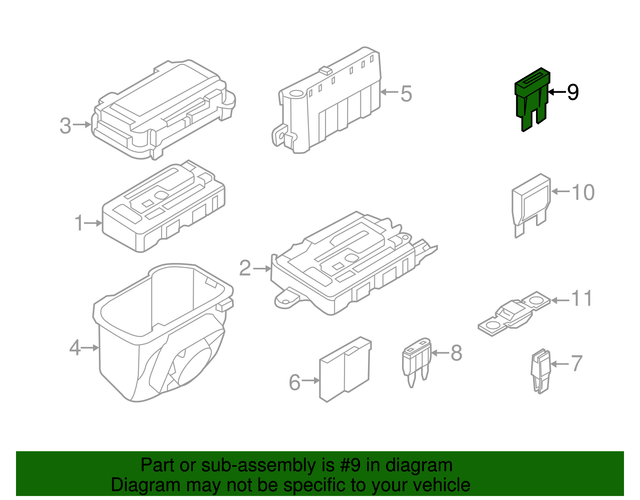 BMW OEM 17-18 340i GT xDrive 3.0L-L6-Fuse 61131372523 for sale online ...
