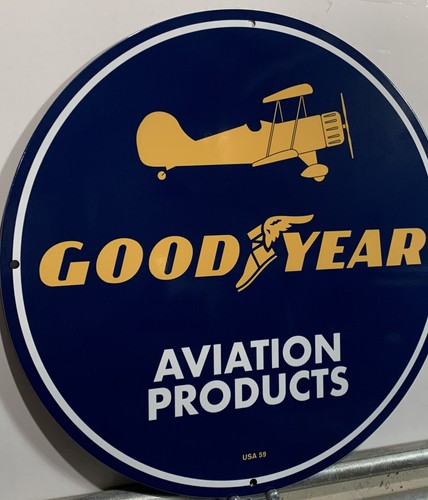 Vintage Style Good Year Aviation Products Tires Steel Metal Quality ...