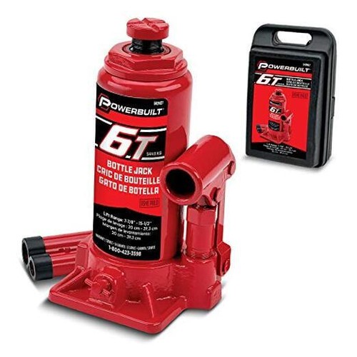 Powerbuilt Bottle Jack, 6 Ton Capacity, Heavy Duty 12000 Pounds 6 Ton ...