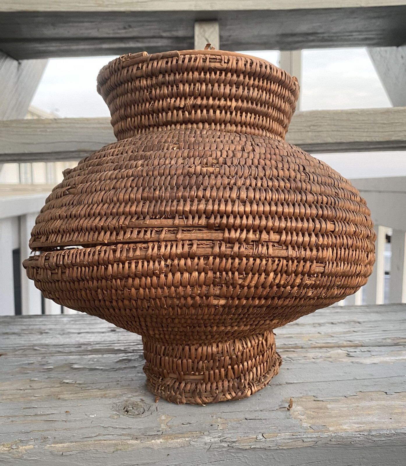 Native American Apache Jicarilla Basket - Antique Western Indian Craft ...
