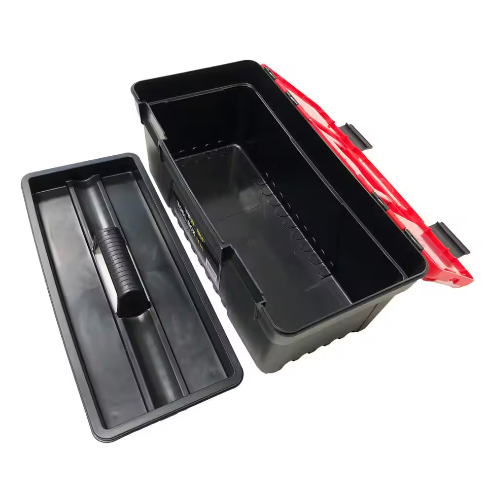 14 In. Tool Box with Lid Organizers and Removable Tool Tray | eBay