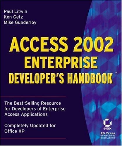 Access 2002 Enterprise Developer's Handbook [With CDROM] 9780782140101 | eBay