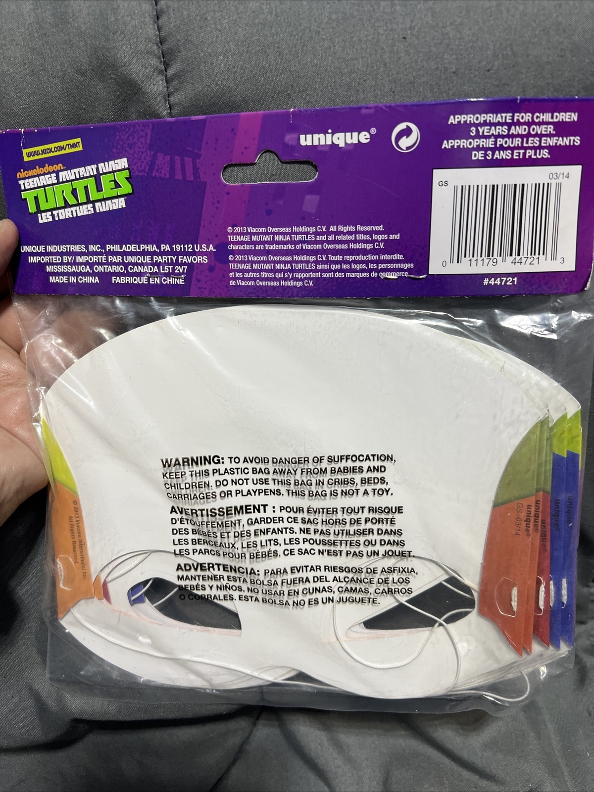 New, Teenage Mutant Ninja Turtles Masks (8 Count) TMNT Birthday Party ...