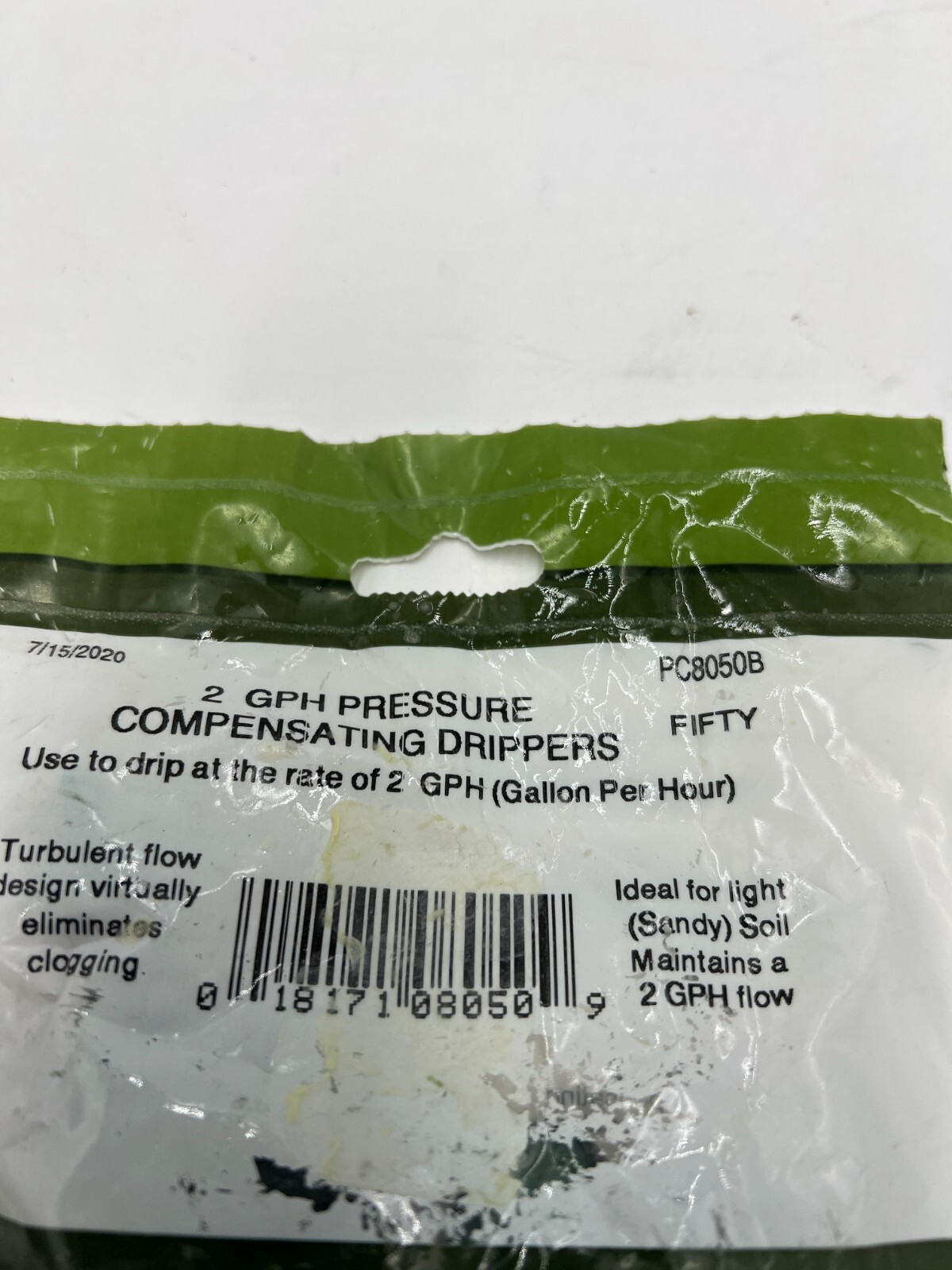 QTY 2 Raindrip PC8050B 2 GPH Spot Drip Irrigation Dripper 1/4 Inlet x 7 ...