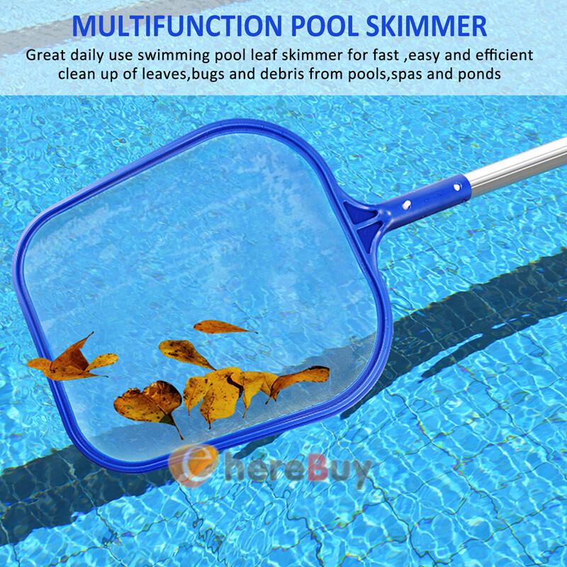 Heavy Duty Pool Skimmer Leaf Rake Net Scooper, Cleaning Swimming Pool ...