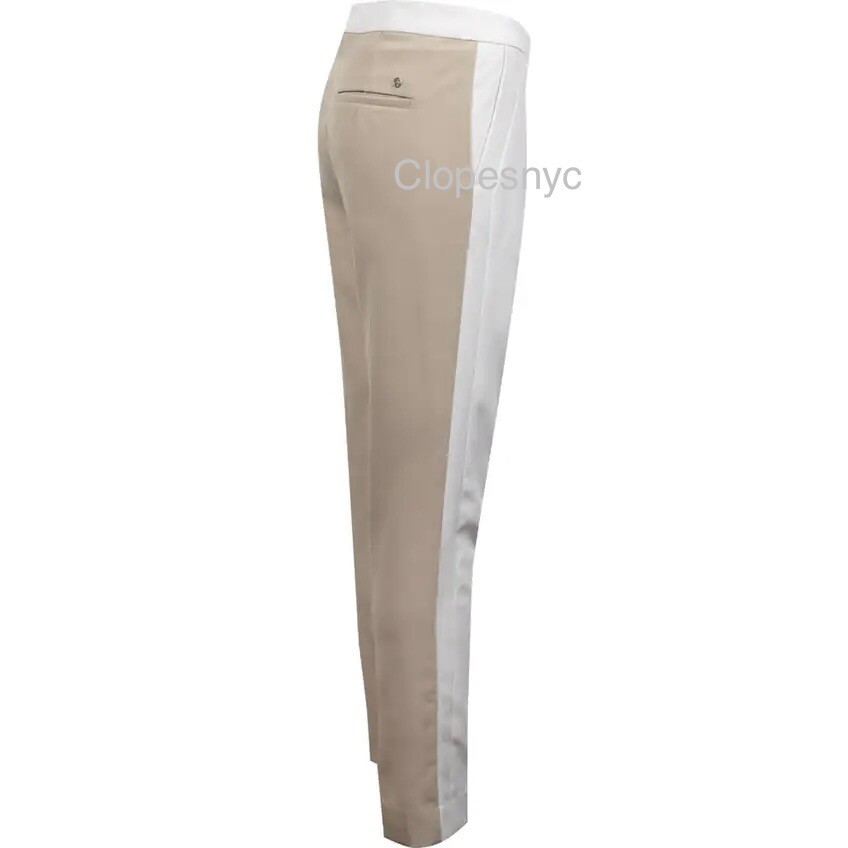 G/Fore Color Block Trouser Pants Size 0 2 4 6 White Tan GFore Womens ...