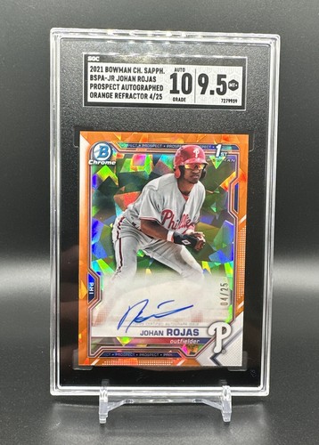 2021 Bowman Sapphire Edition - Chrome Prospects Autograph Johan Rojas # ...