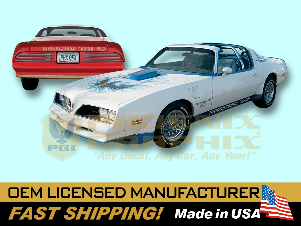 1977 1978 1979 Pontiac Firebird Trans Am DKM Macho TA Decals Stripes ...