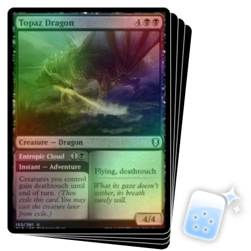 FOIL TOPAZ DRAGON X4 Commander Legends: Battle For Baldur's Gate Magic ...