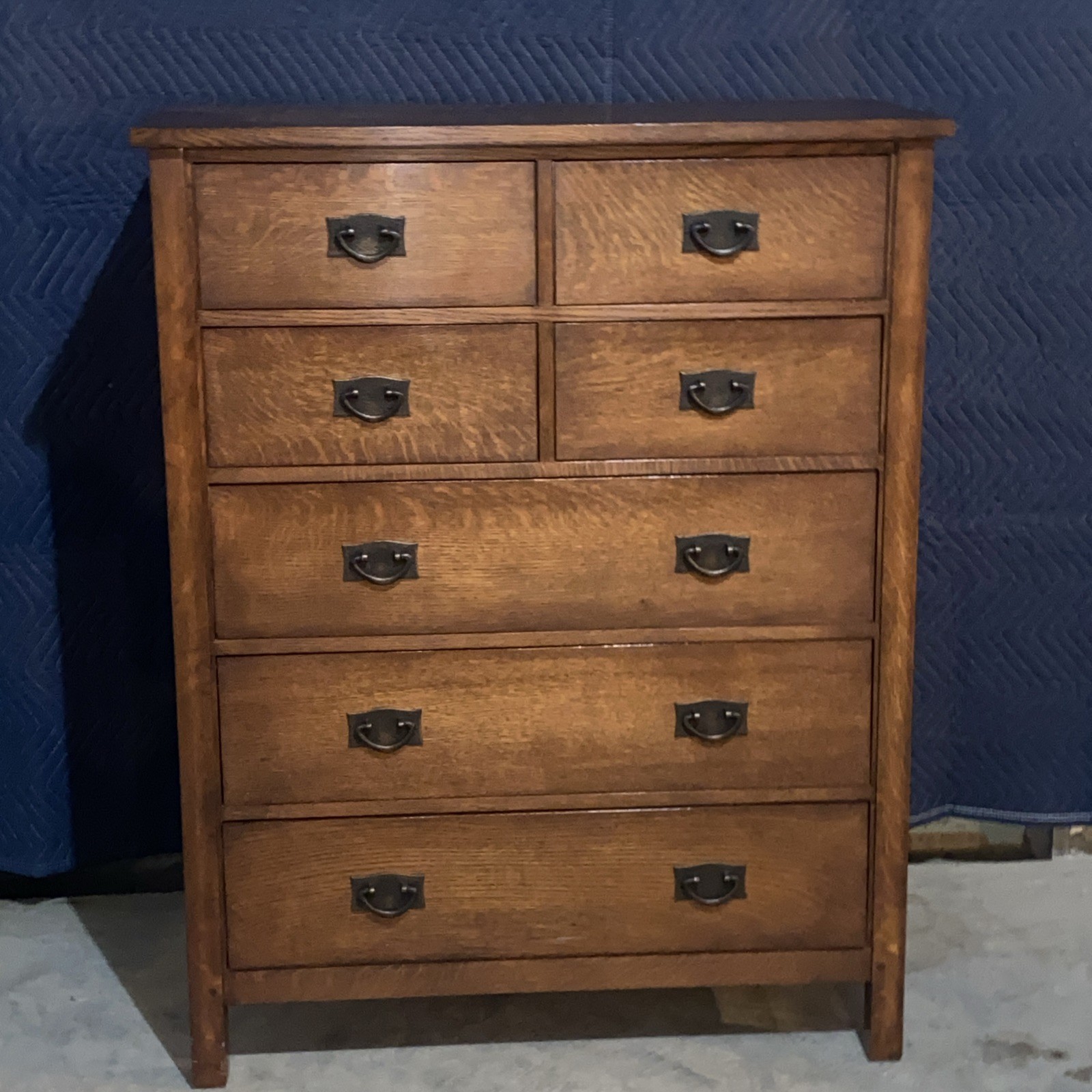Stickley Tall Chest of Drawers 4 over 3 Oak #32 VERY NICE | eBay