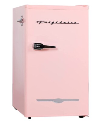 Retro Pink Mini Fridge Retro 3.2 cu ft Girls Dorm Office Compact ...