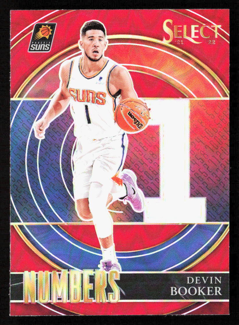 2021 Panini Select Devin Booker Numbers Red Prizm #37 Phoenix Suns | eBay