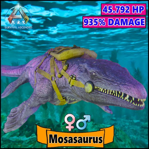 Ark Survival Ascended PC/PS5/XBOX PVE- MOSASAURUS [MOSA] 935 Damage 🔥 ...