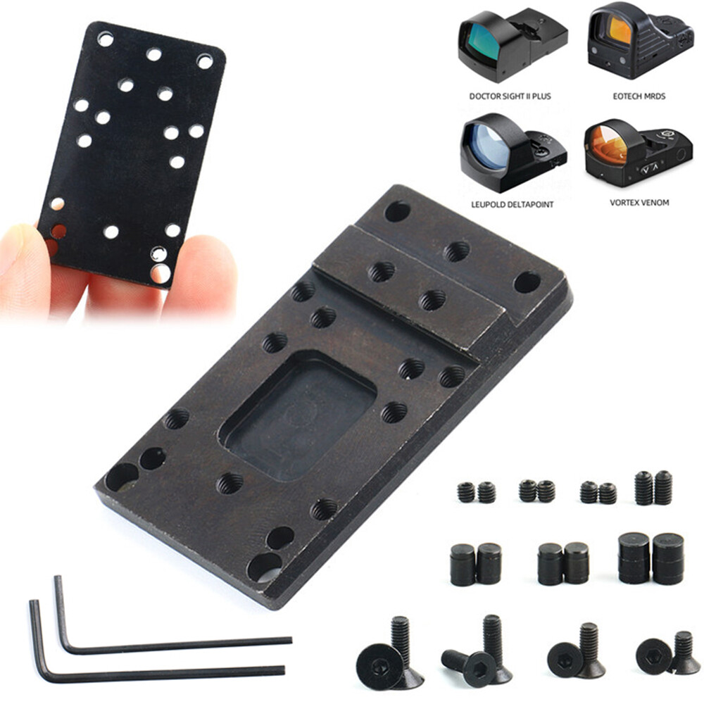 Tactical RMR Red Dot Sight Plate Mount adapter For Glock 17 19 22 23 34 ...