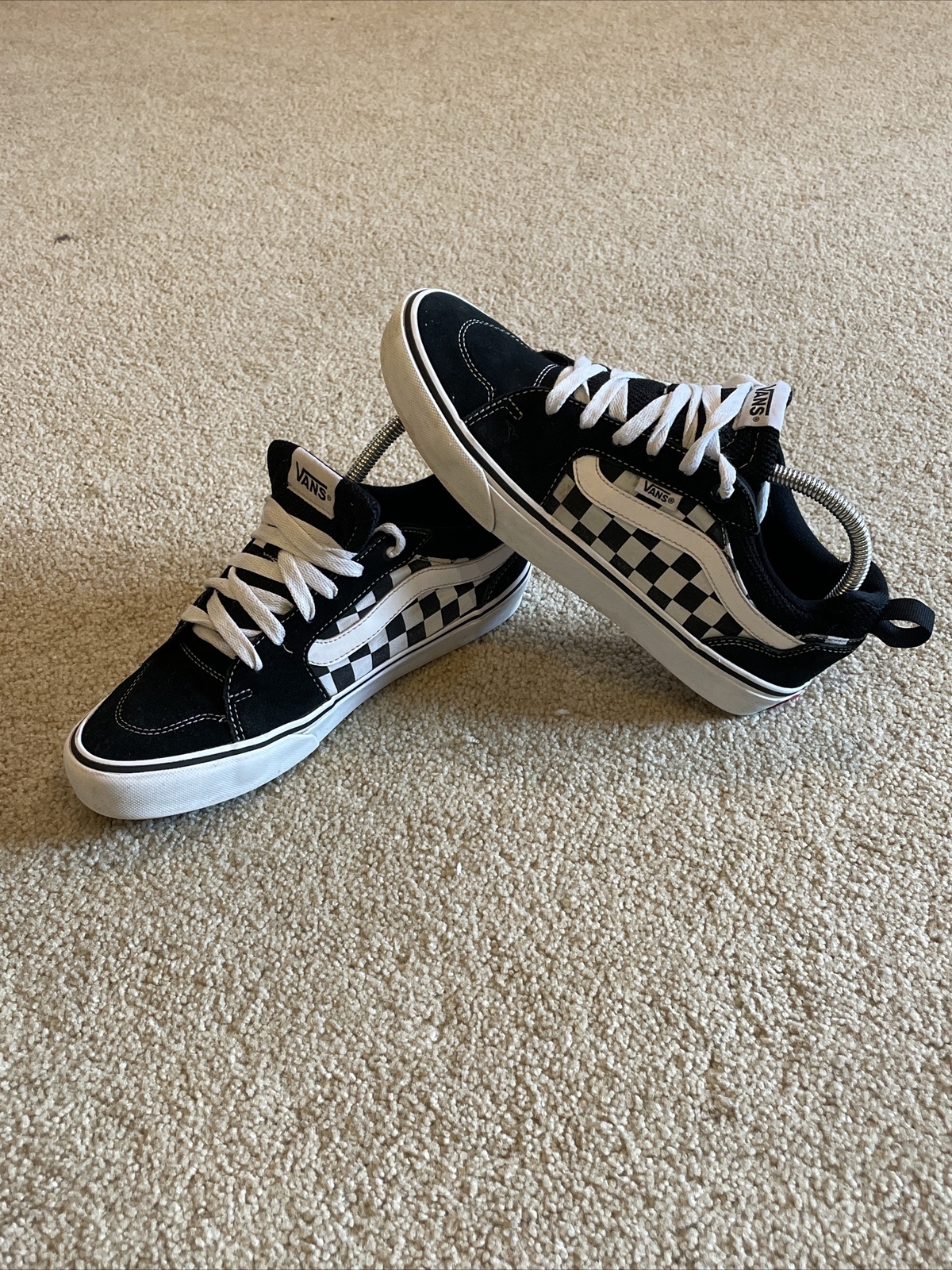 Vans Old Skool Black White Checkered Low Skate Shoes … - Gem