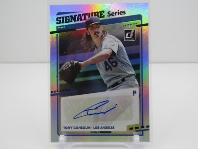 TONY GONSOLIN 2020 DONRUSS BASEBALL SIGNATURE SERIES HOLO AUTOGRAPH ...