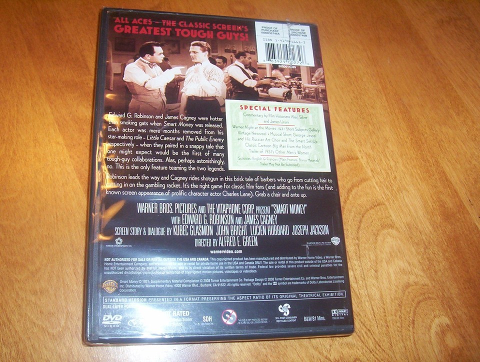 SMART MONEY James Cagney Edward G.Robinson Film Noir Crime Bookie 1930 ...