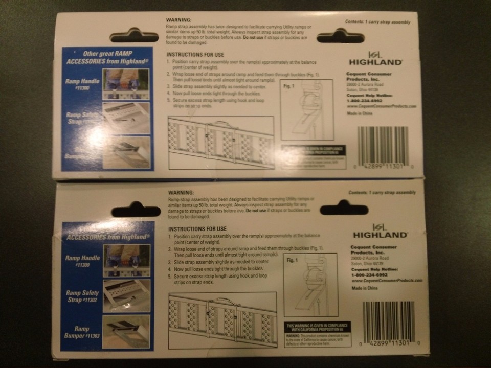 LOT OF 2 HIGHLAND RAMPARTS RAMP CARRY STRAP 11301 aka 1130100 | eBay
