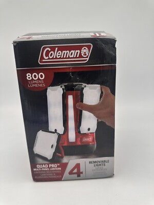 Coleman Quad Pro 800L LED Panel Lantern camping light. Removable Lights ...
