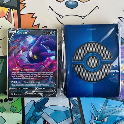 Pokemon TCG: Crobat V Trainer's Toolkit 58 Card Deck + 65 Card Sleeves ...