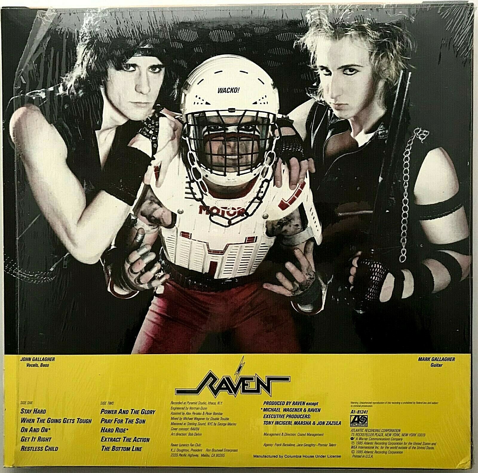 RAVEN "Stay Hard" Vinyl LP 1985 Atlantic A1 81241 [CRC Edition] NM / EX ...