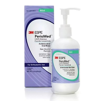 3M PerioMed Anti Microbial Oral Rinse Mouthwash Non-Alcohol Formula, 10 ...