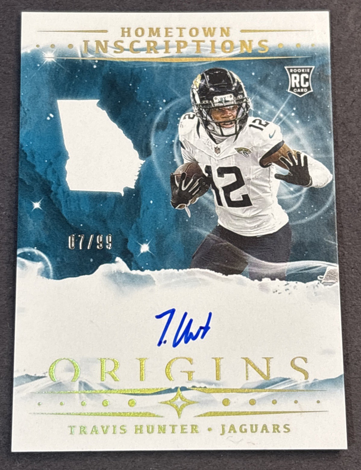 Travis Hunter 2025 Origins #HI-2 Hometown Inscriptions /99 Price Guide ...