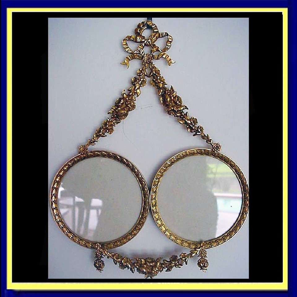 Antique Victorian Gilt Bronze Double Hanging Picture Frame French 19C ...