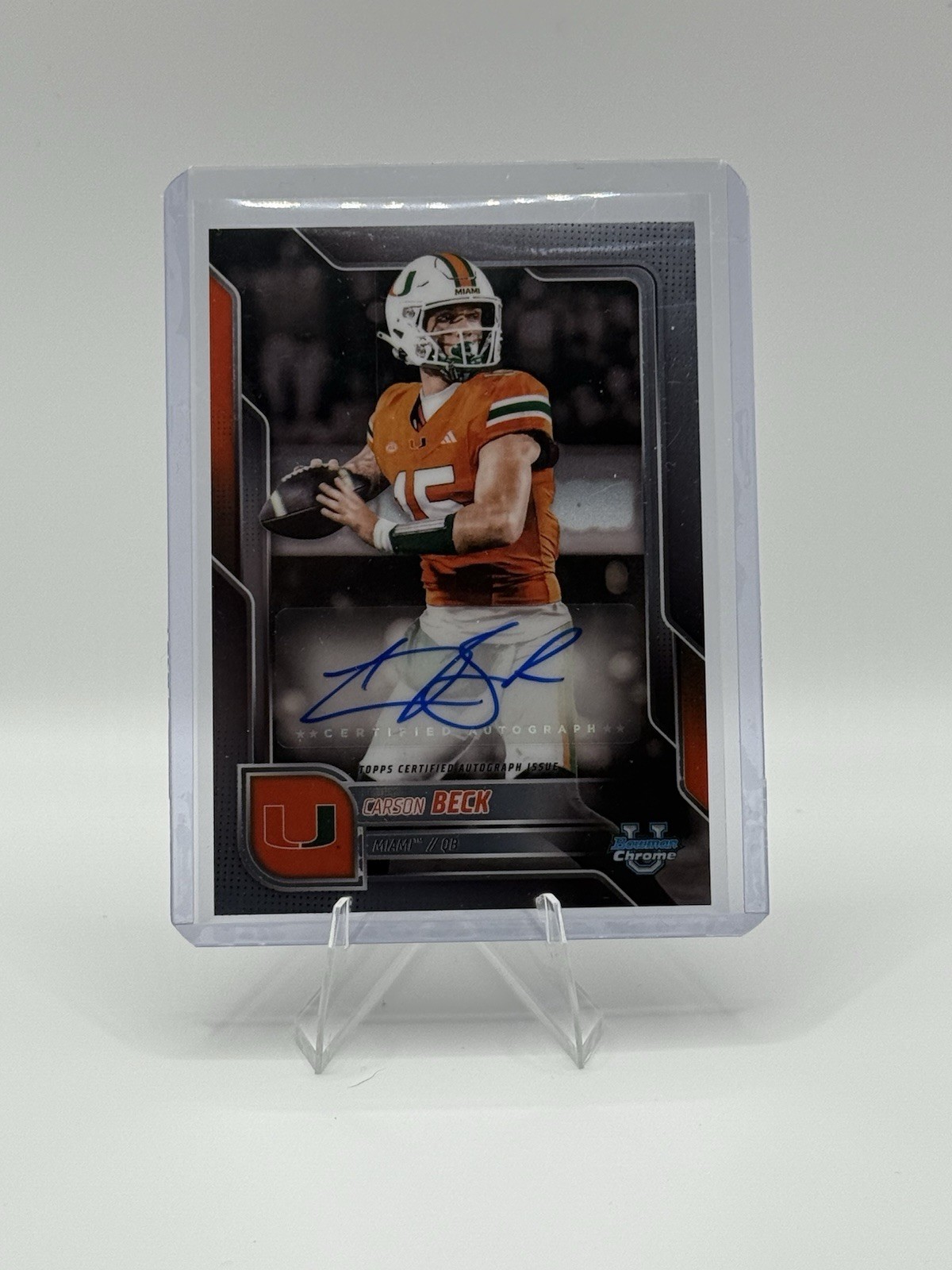 Carson Beck Miami Hurricanes 2025 Bowman University Chrome - Chrome ...