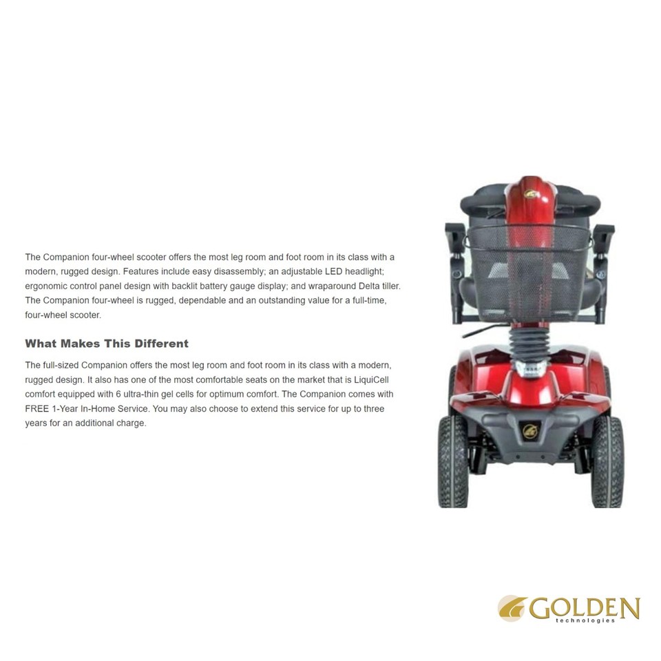 Golden Companion 4-wheel mobility scooter GC440 | eBay