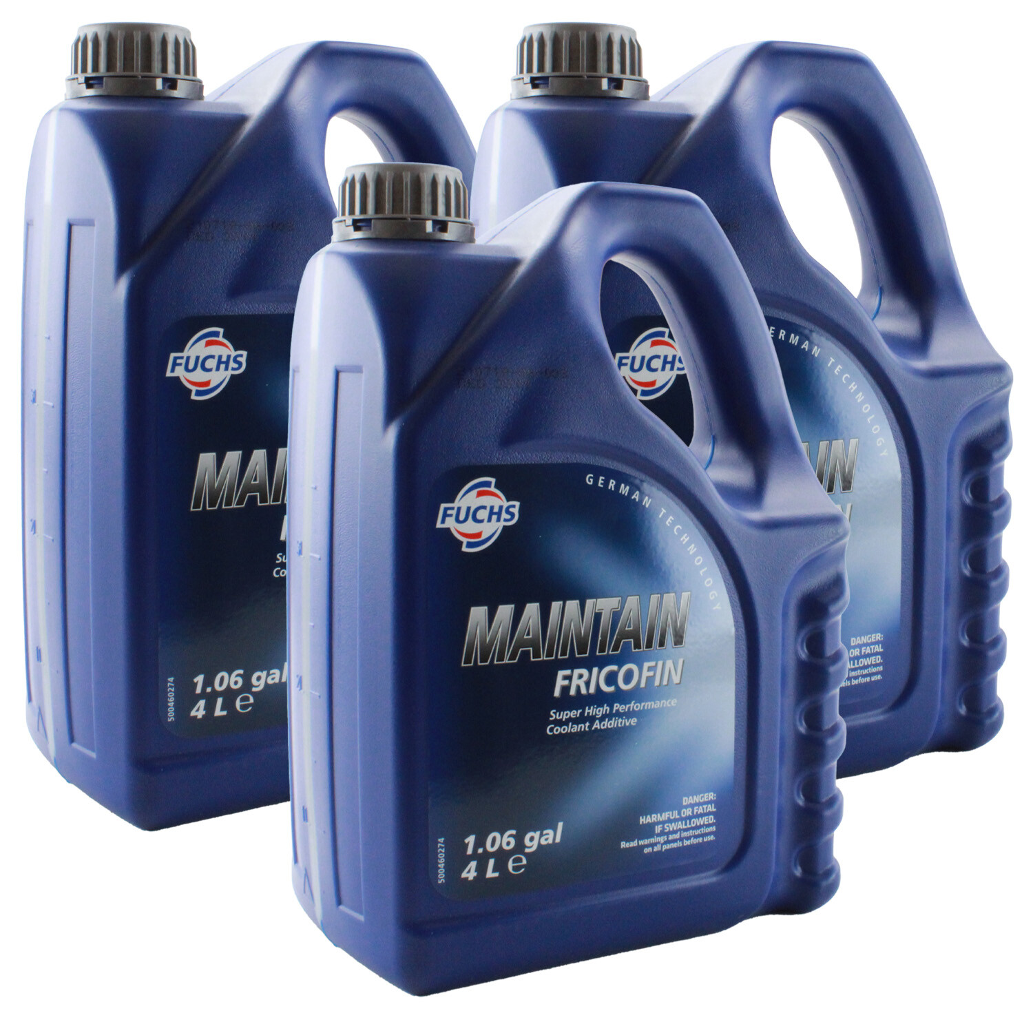 Fuchs 12 Liter MAINTAIN FRICOFIN Engine Coolant / Antifreeze 3 x 4L ...