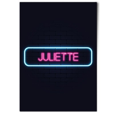 Poster A1 Neon Sign Design Juliette Name #353109 | eBay
