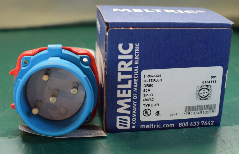 MELTRIC DR50 INLET/PLUG 50-amp NEW 31-38243-K04 | eBay