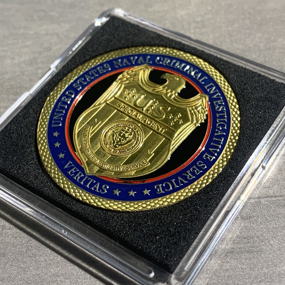 US NAVY NCIS Challenge Coin CRIMINAL INVESTIGATION SERVICE NCIS 2X2 ...
