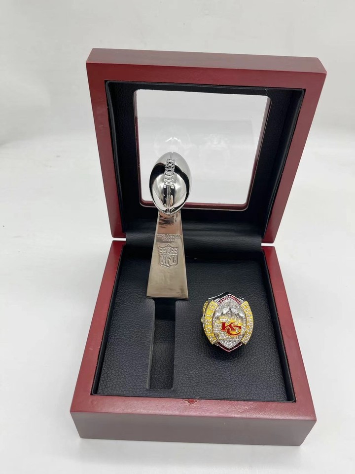 KC Chiefs 2024 Super Bowl Ring Set Number 15 Ring Trophy Set Mahomes ...