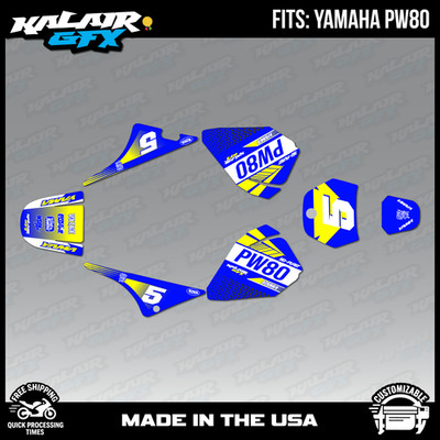 Graphics Kit for Yamaha PW80 (1990-2023) PW-80 PW 80 Turbo Series- Blue ...