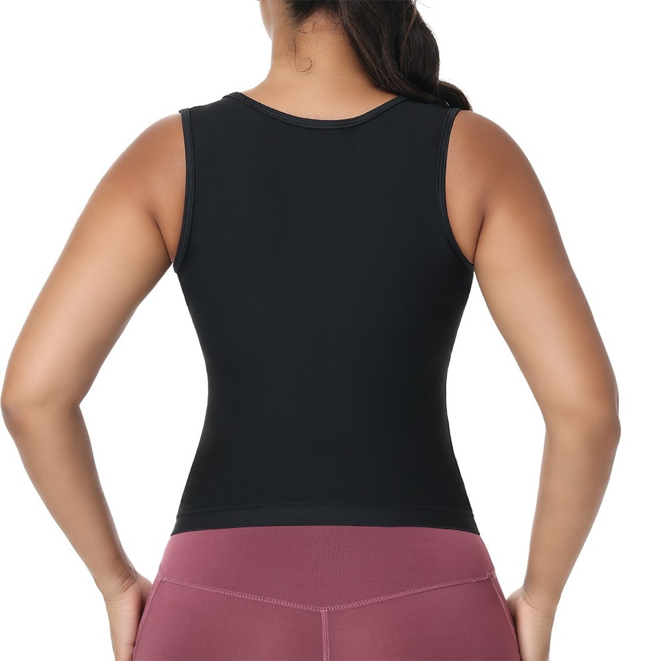 Fitness Women Sauna Suit Sweat Fat Burner Vest Tank Top Tummy Control ...