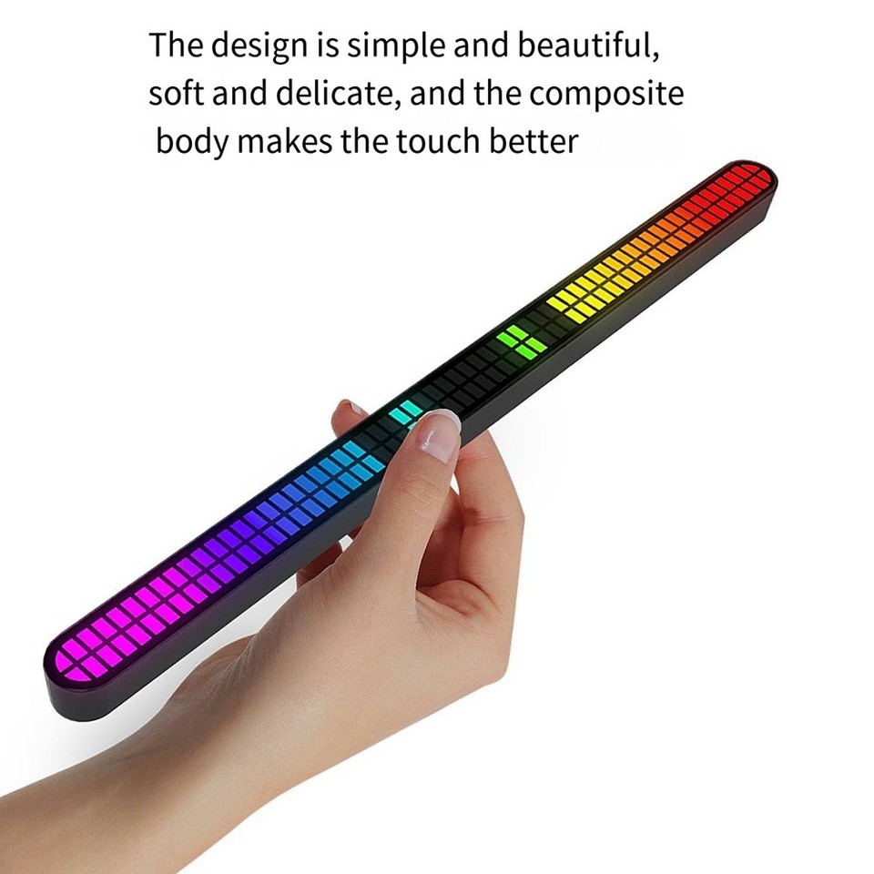 Row 64-Bit Pickup Light Car RGB Rhythm Light Car Voice-Controlled ...