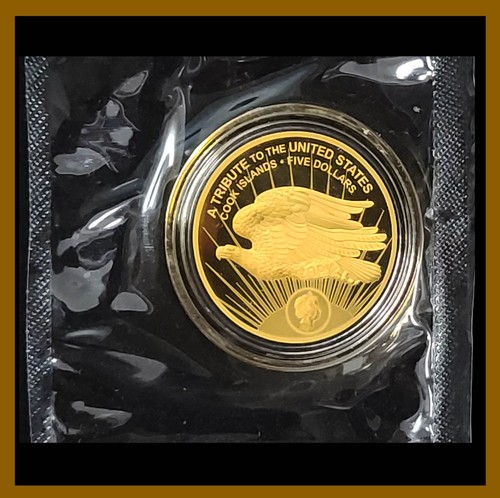 2020 Cook Islands Saint Gaudens $5 .9999 Fine Gold Eagle Coin W ...