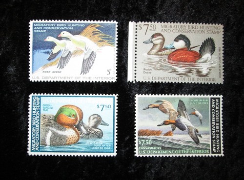 1977, '79, '81, '82, US Federal Migratory Waterfowl Duck Stamps MINT-NH ...