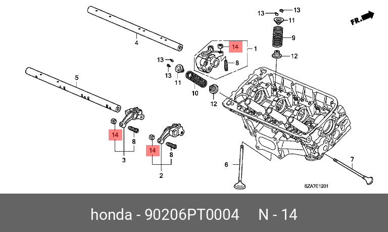Genuine OE Nut Metal 90206PT0004 For Honda 90206P-T0004 | eBay