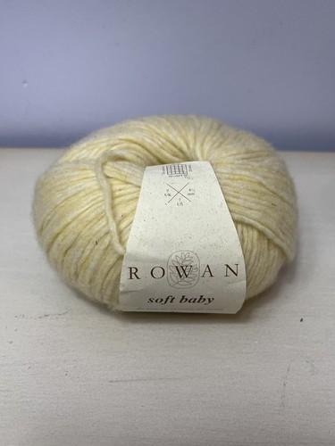 Rowan SOFT BABY Yarn Yellow Worsted Wool/Cotton Blend 50 Gram Made In ...