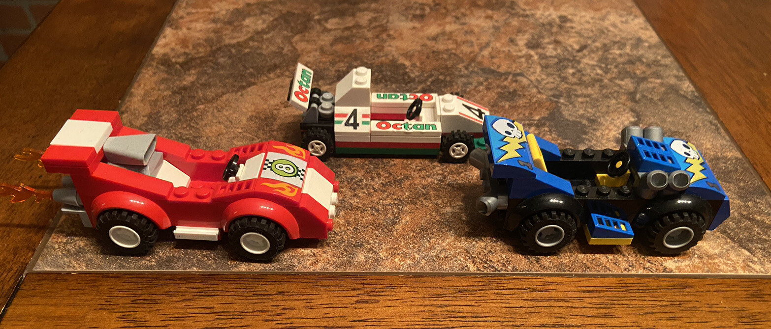 3 - Lego Race Cars & Driver Minifigures City Junior Octan Red, White ...