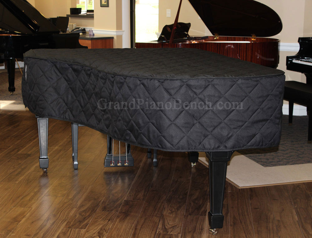 Grand Piano Cover for Pianos 5'3" to 5'6" QUILTED BLACK MACKINTOSH ...