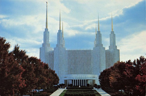 Kensington MD Mormon Washington Temple Vintage Continental Postcard ...