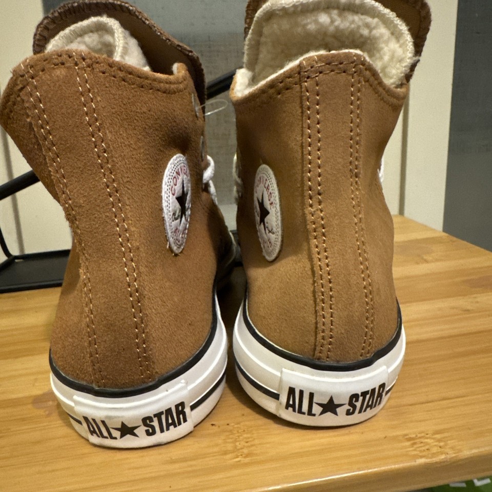 Converse Chuck Taylor All Star Cozy Suede high-top Brown trainers UK ...
