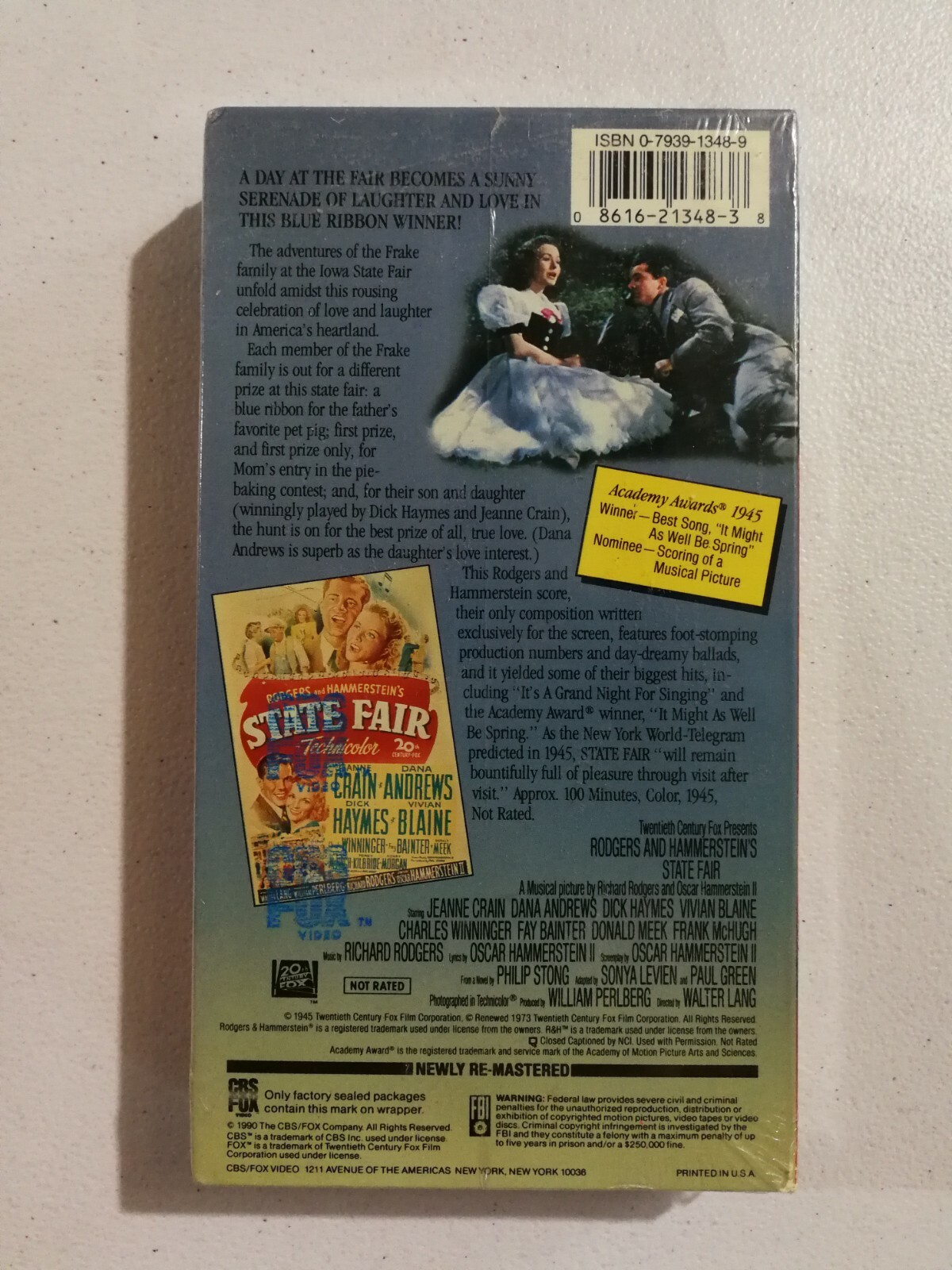 STATE FAIR (VHS) Rogers & Hamerstein - Jeanne Crain - Brand New Factory ...